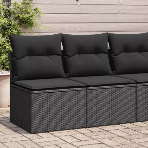 Set Canapea Mobilier de Gradina sau Terasa din Poliratan 2 Piese Perne ...
