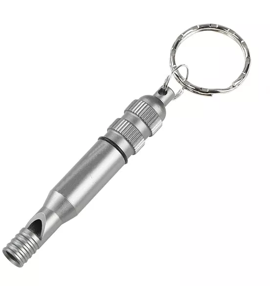 Fluier metalic de urgenta inel pentru chei 7.6 cm gfeu_855573399 - cel.ro