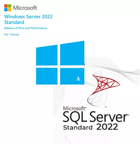 Windows Server 2022 Standard Retail + SQL Server 2022 Standard Retail ...