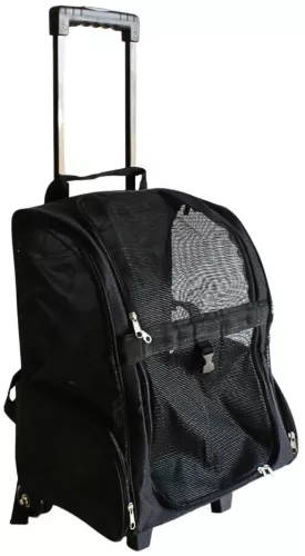 Carucior / Troler cu rucsac transport animale mici 35x32 cm max. 105 cm ...