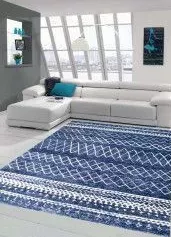Covor Merinos Indigo 22381 335-Blue 160 x 230 CM grosime 13 mm