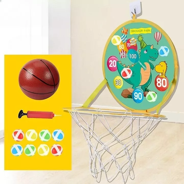 Jucarie Interactiva Cyrax 2 in 1 Cos de Basket si Tinta de Darts Minge ...