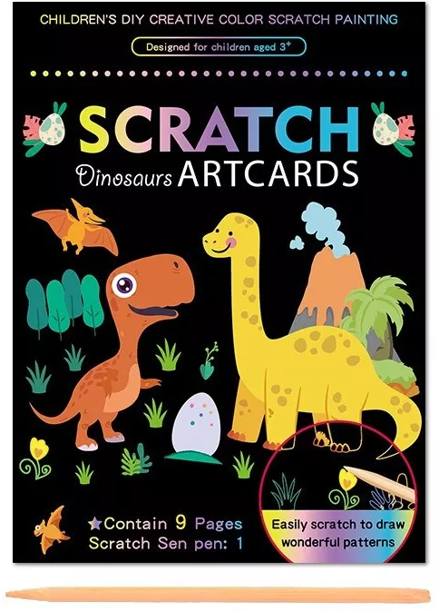 Set 9 Planse Razuibile Cyrax Scratch ArtCards +3 Ani de Razuit si de Colorat 19 - cel.ro