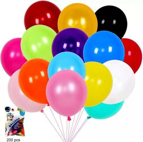 Baloane colorate din LATEX NATURAL Pur 10 Culori 25-27 cm set 200 ...