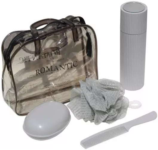 Set baie 5 elemente plastic gri A15087A - cel.ro
