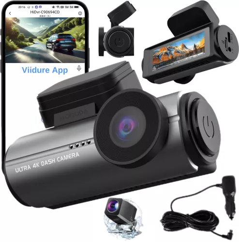 Camera de bord auto smart WiFi 4K + 1080P MOGODA® Filmare 170° fata si