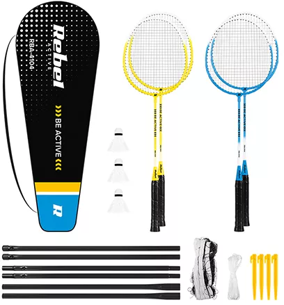 Set badminton cu fileu rebel active RBA-4104 - cel.ro