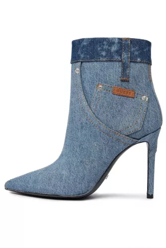 Botine dama Guess Avon FL7AVN Albastru jeans 38 EU 8vh1_953239852 - cel.ro