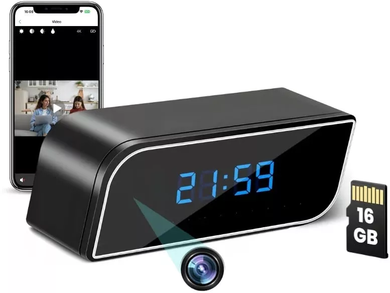 Ceas Spion cu Camera WiFi iUni IP99 16GB Full HD 150 grade Night Vision ...