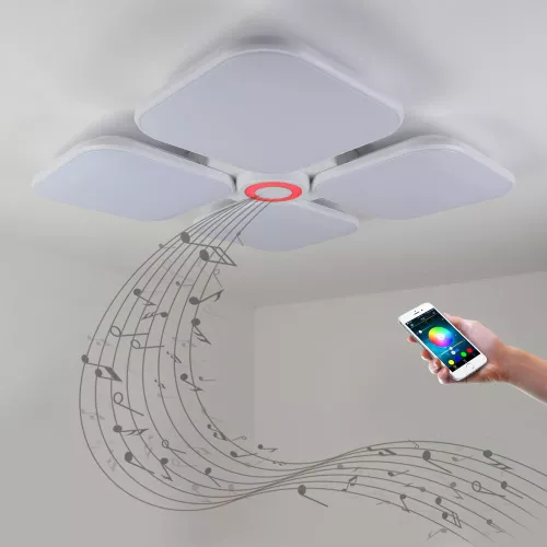 Plafoniera Led Smart Klausstech Putere 72 W Difuzor Integrat Lumini Rgb