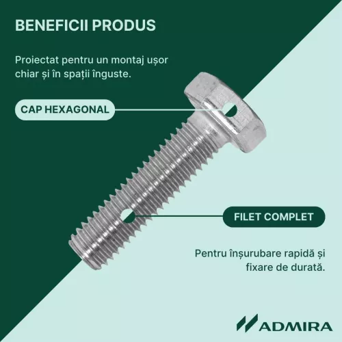 Set 100 Surub cap hexagonal DIN 933 filet complet M8 x 30 mm ndfm ...