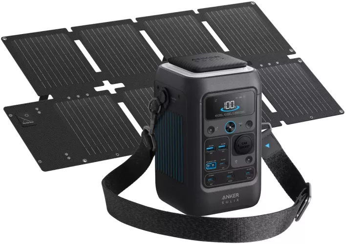 Kit Statie de alimentare Anker Solix C300X DC cu Panou solar Anker ...