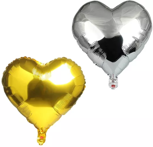 Set 2 Baloane din Folie Metalizata Cyrax Model Inimi Tema Ziua ...