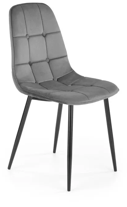Scaun cu design modern Aria matlasat cu catifea baza otel inaltime 87 ...