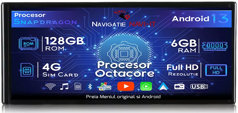 Navigatie dedicata Audi Q3 2013-2019 RMC Android 13 Wireless Carplay si ...