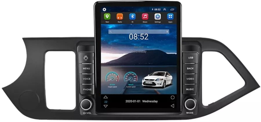 Navigatie dedicata KIA Morning 2011-2017 Tesla Style ANDROID 13 Carplay ...