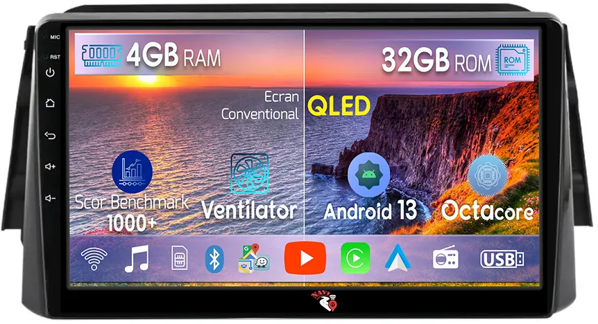 Navigatie dedicata Nissan Kicks 2016-2017 4 GB RAM 32 ROM Android 13 ...