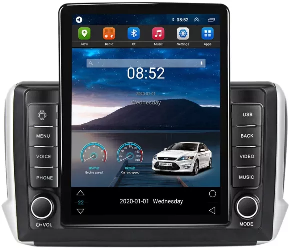 Navigatie dedicata Peugeot 2008 2013-2020 Tesla Style ANDROID 13 - cel.ro