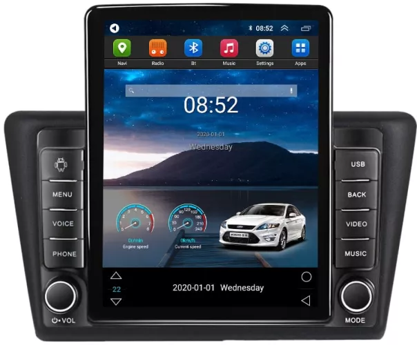 Navigatie dedicata Skoda Rapid 2013-2017 Tesla Style ANDROID 13 Carplay ...