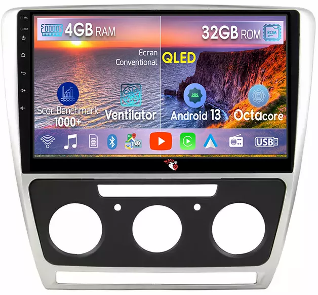 Navigatie dedicata Skoda Yeti 2014+ 4GB RAM 32GB ROM Octacore Android ...