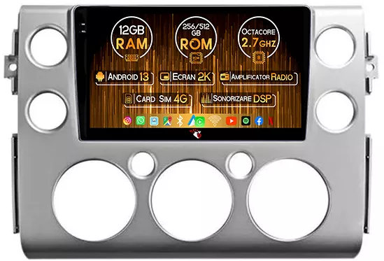 Navigatie dedicata Toyota FJ Cruiser J15 2006-2020 12GB RAM 256GB ROM ...