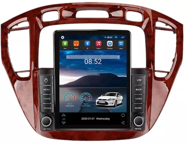 Navigatie dedicata Toyota Highlander 2000-2007 Tesla Style ANDROID 13