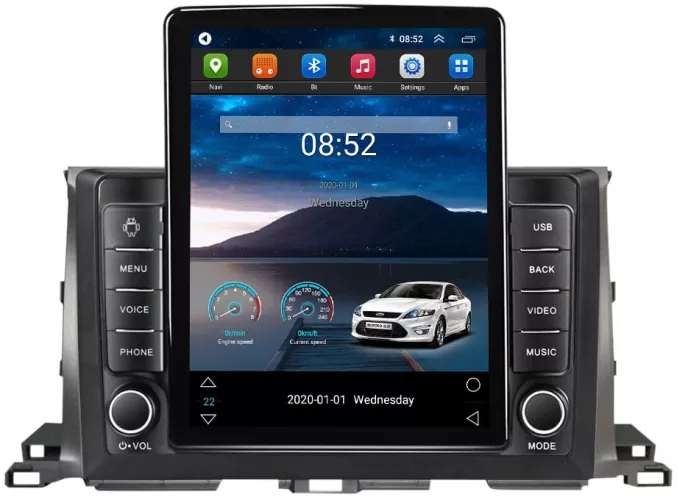 Navigatie dedicata Toyota Highlander 2013-2018 Tesla Style ANDROID 13 ...