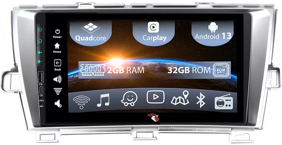 Navigatie dedicata Toyota Prius 2009-2015 Silver USB&Butoane fizice ...