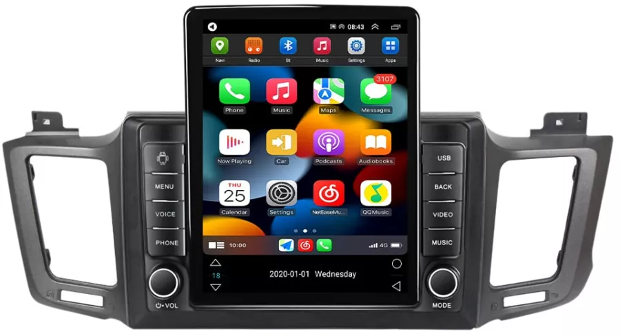 Navigatie dedicata Toyota RAV4 2012-2018 Tesla Style ANDROID 13 Carplay ...