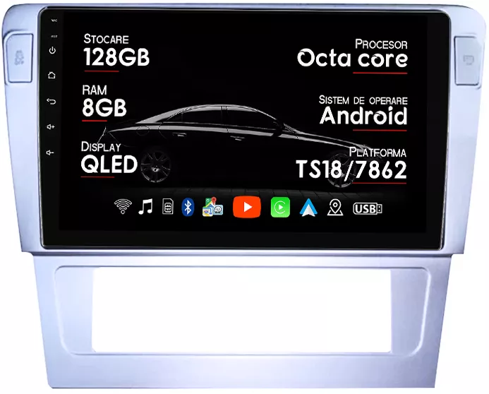 Navigatie dedicata Volkswagen Passat B7 8GB RAM 128GB ROM Octacore ...