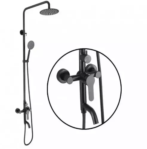 Coloana Dus Inox SUS304 Negru HS005 MEC/HS005 - cel.ro
