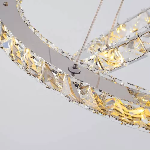 Lustra LED suspendata cu telecomanda si cristal PRISM LUMINIS 78W 3 ...