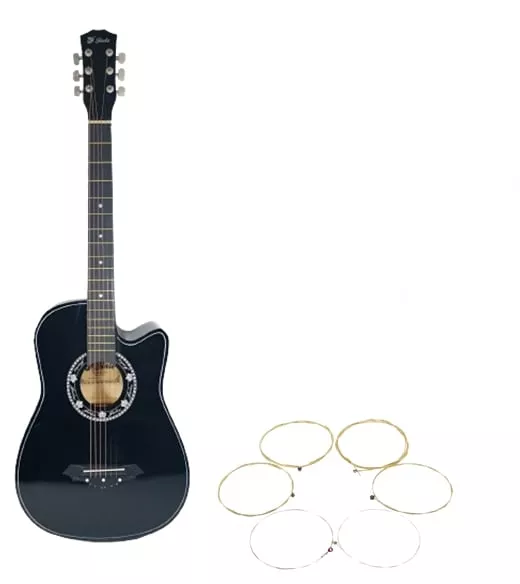 Chitara clasica din lemn IdeallStore® set de corzi incluse 95 cm negru ...