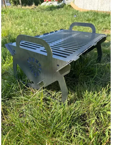 Gratar pliabil/portabil de masa otel heavy-duty camping/gradina 490 x ...