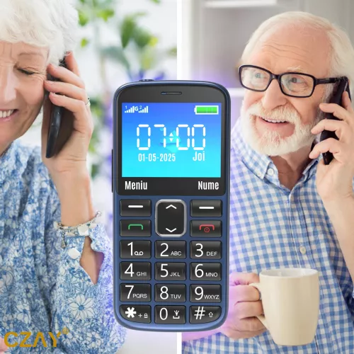 Telefon Mobil Seniori cu Butoane Mari CZAY® Meniu in Limba Romana ...
