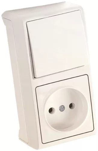 Intrerupator + Priza Verticala Alb Vera Viko VI-VAP+I.V - cel.ro