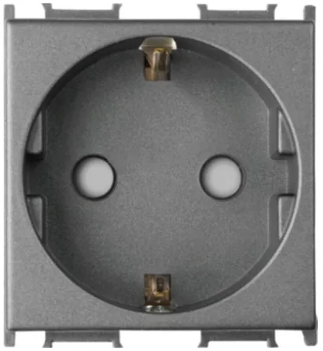 Priza SCHUKO cu protectie pentru copii Modulara Smoky 2M P-TOS.DG - cel.ro