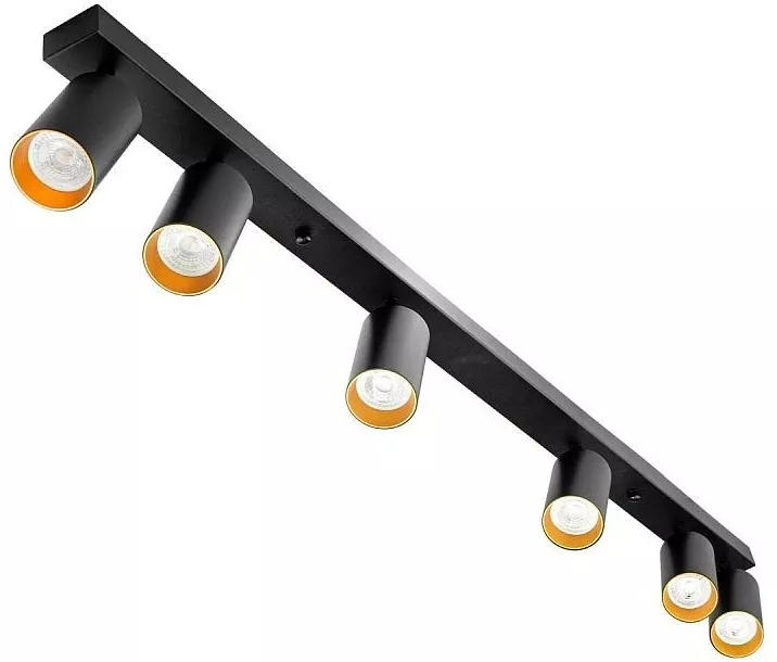 Plafoniera de tavan cu 6 LED-uri Eris Gold abajururi mobile in 2 ...