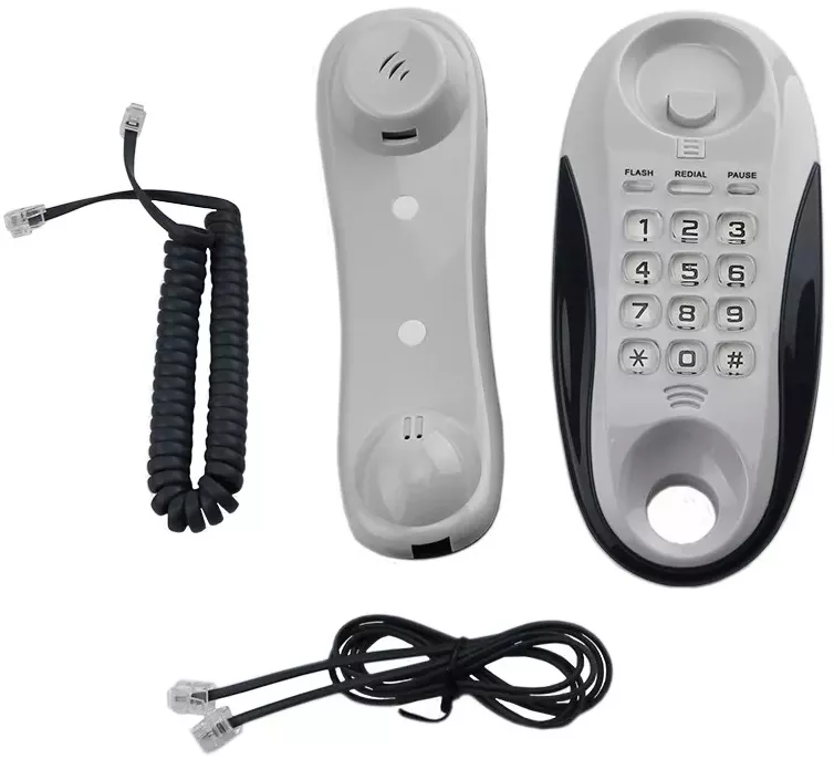 Telefon fix cu fir taste mari iluminate functie reapelare fixare perete ...