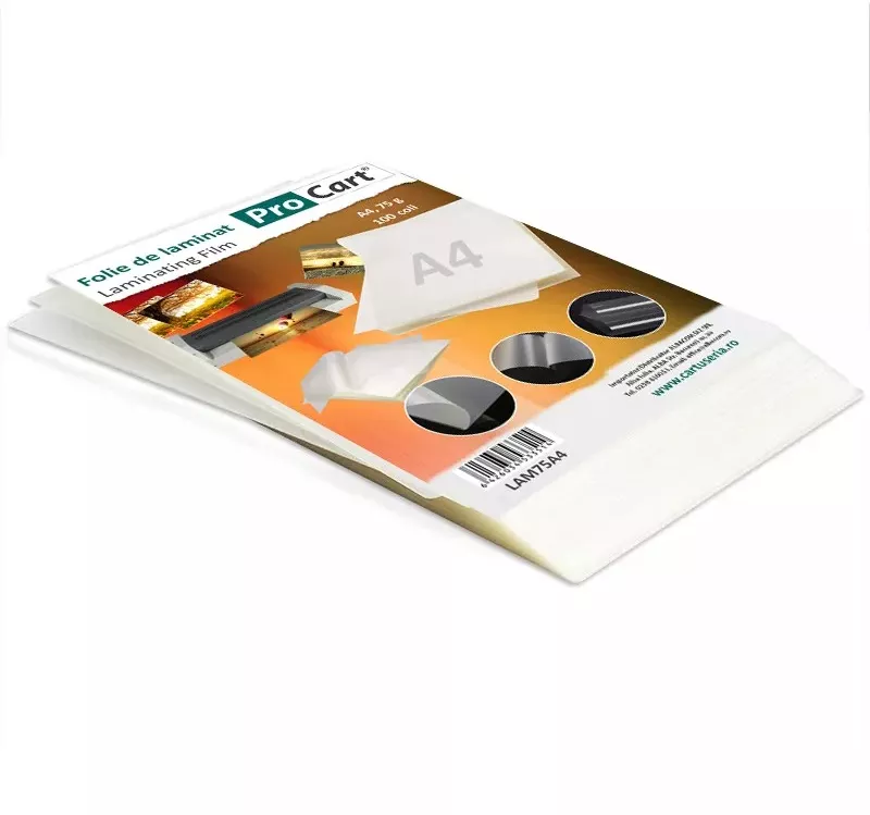 Folie de laminat A4 210x297 mm 75 microni set 100 bucati