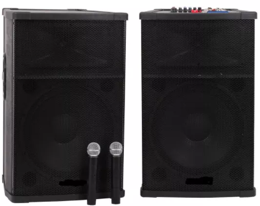 Set Doua Boxe Profesionale 800 W Active Nrs Cu Mixer Si Bluetooth