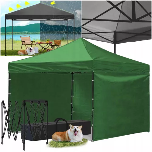 Cort tip pavilion cu 3 pereti laterali structura solida otel si ...