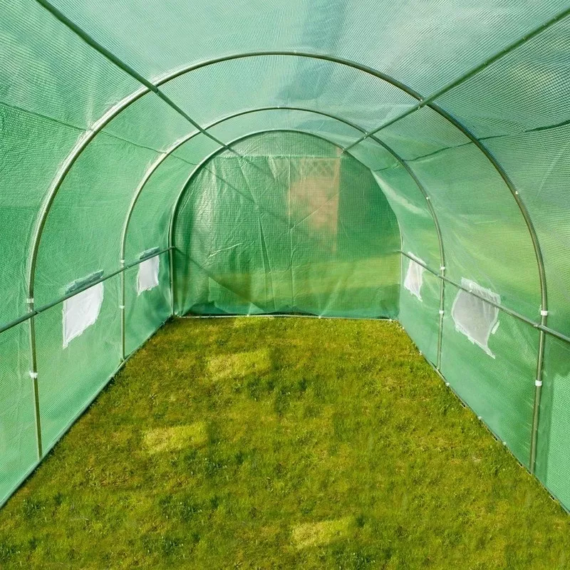 Sera solar tip tunel 10x3x2 m ferestre cu plasa anti-insecte 1 usa ...