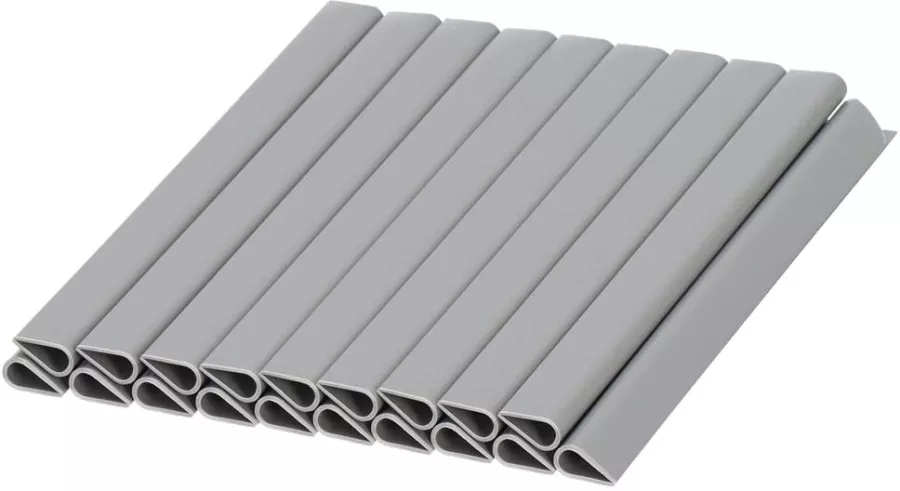 Set 20 cleme pentru panou de gard pentru intimitate in gradina gri - cel.ro