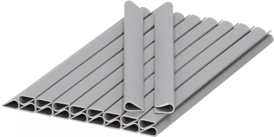 Set 20 cleme pentru panou de gard pentru intimitate in gradina gri - cel.ro