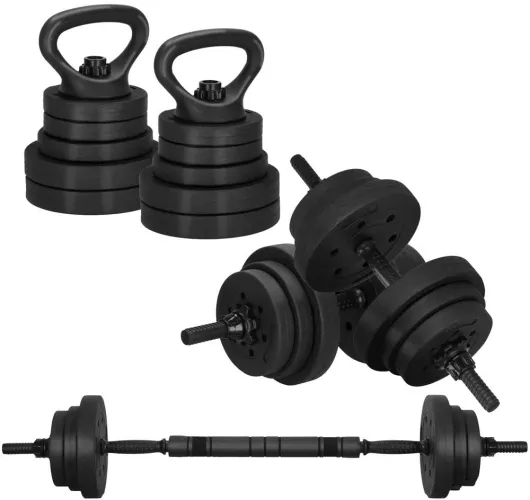 Set de greutati multifunctionale transformabil in gantere kettlebell ...
