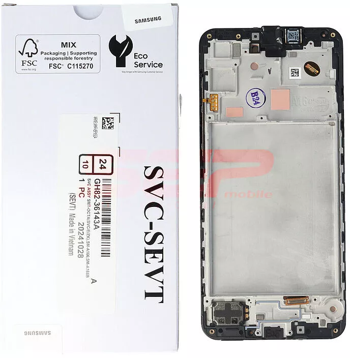 LCD+Touchscreen cu Rama Samsung Galaxy A16 5G / A166 BLACK Original ...