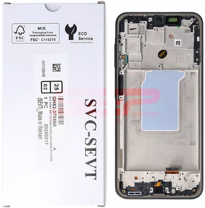 LCD+Touchscreen cu Rama Samsung Galaxy A26 5G / A266 BLACK Original ...