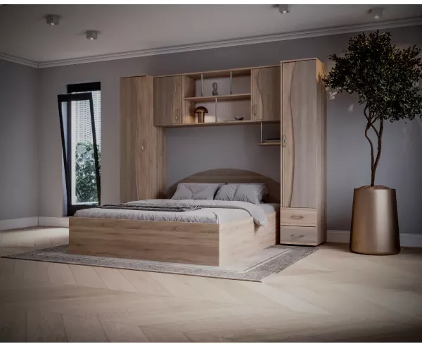 Dormitor Tineret sonoma+truffe 227x51/205x200cm