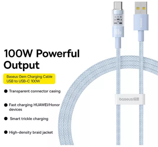 Baseus - Data Cable Gem P10373002311-00 - USB to Type-C Super Fast Charging